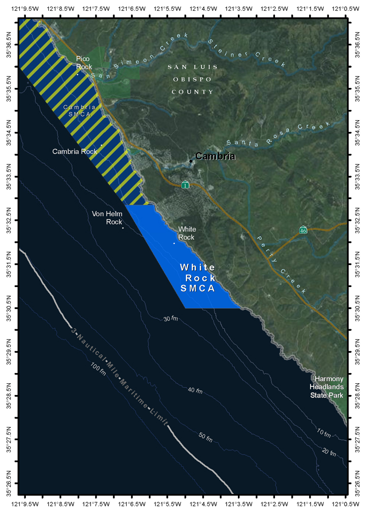 Cambria State Marine Conservation Area and State Marine Park, and White ...